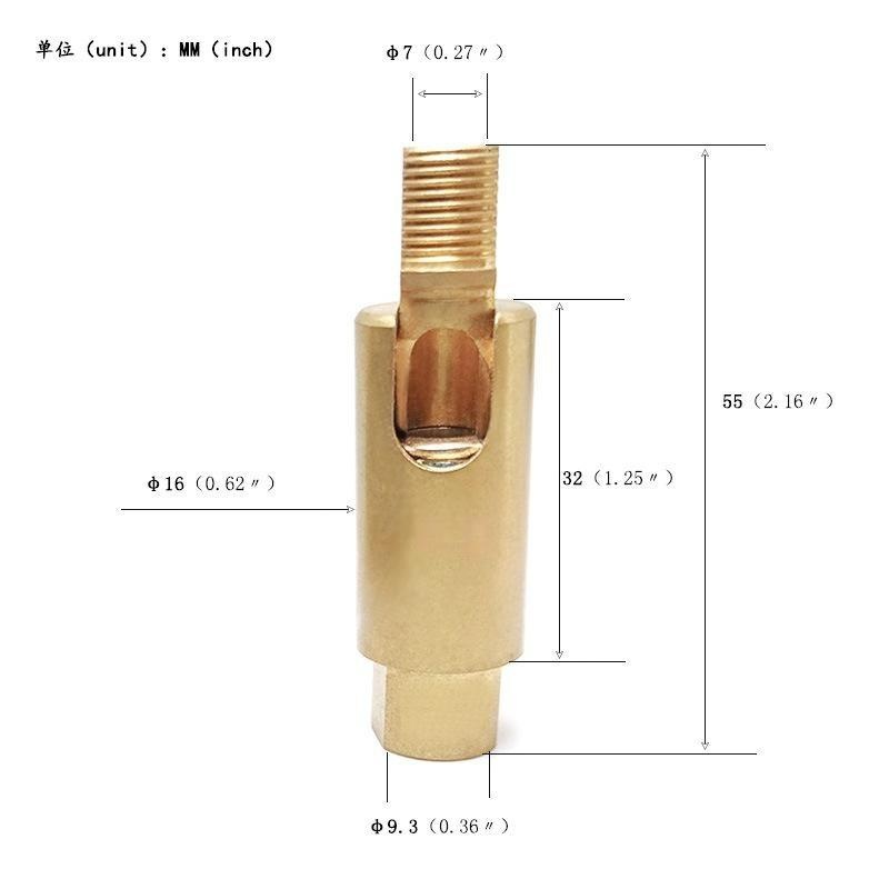 Brass 360° Adjustable wire cable grip